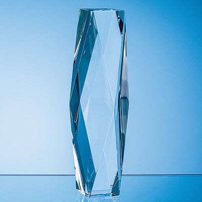 25.5cm Optical Crystal Genesis Column Award – classyglassuk