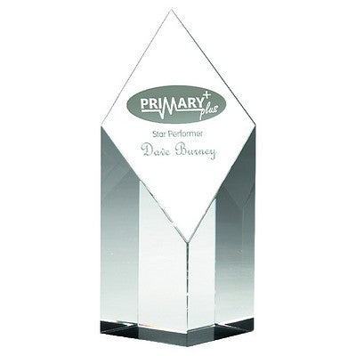 Clear Glass Diamond Column – classyglassuk